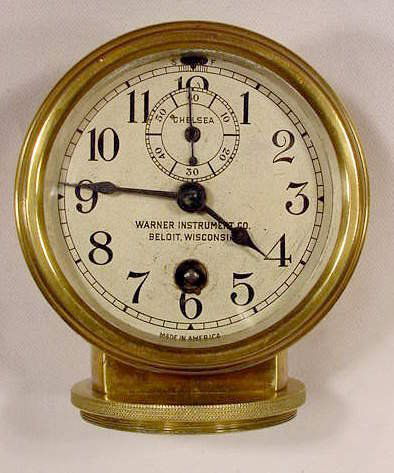 1909 Chelsea Car Clock by Warner Instrument. Co. NR