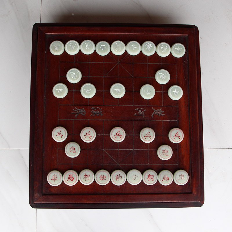 A Set Vintage Chinese Hetian Jade Chess