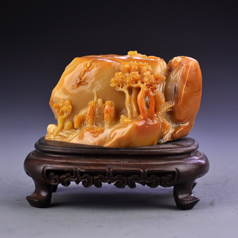 Shoushan Stone / Tianhuang Stone Statue - Sages Meeting