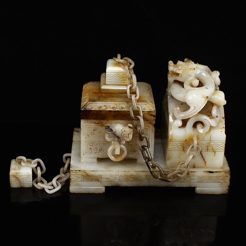 Set Superb Han Dynasty Hetian Jade Divine Beasts Seals - Sep 13, 2019 ...