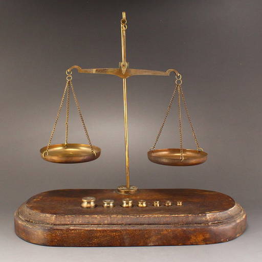 Exquisite Brass Weight Apparatus Balance