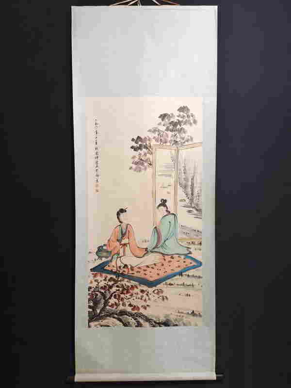 Chinese Watercolour On Xuan Paper Figure Painting (#0065) on Jan 22 ...
