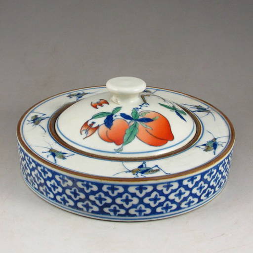 Hand Draw Chinese Dou Cai Porcelain Inkstone