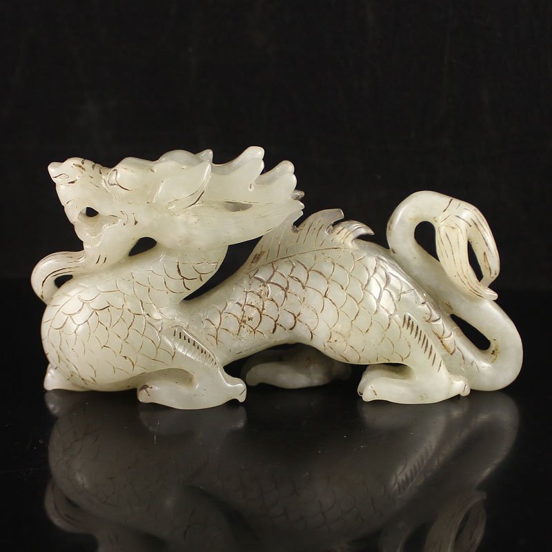 Vintage Chinese Hetian Jade Statue Carved Dragon - Feb 22, 2015 | Quan ...