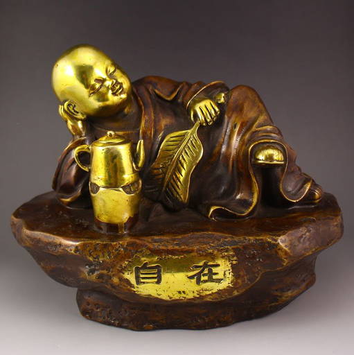 Chinese Bronze Statue W Freedom Small Bonze