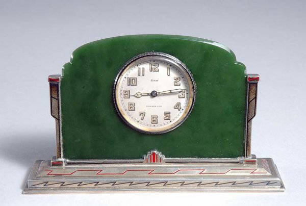 2219: Art Deco Sterling Silver and Jade Desk Clock - Sep 27, 2006 ...