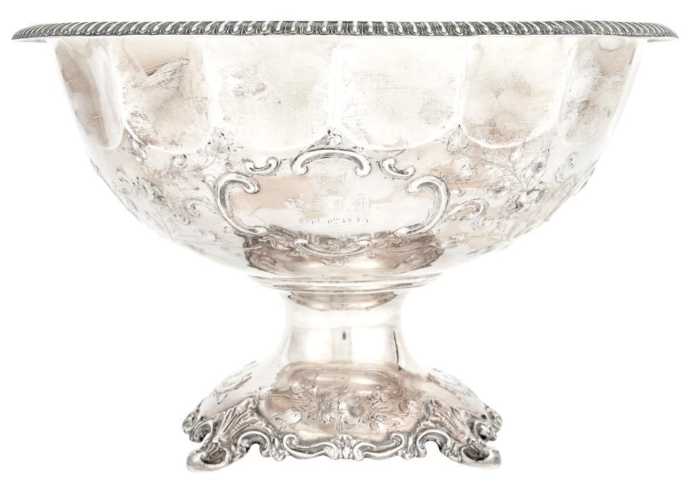 William Gale & Son Silver Footed Centerpiece Bowl