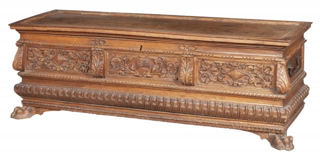 Italian Renaissance Style Walnut Cassone