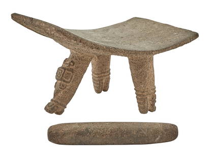 Metate Y Mano Corn Meal Grinding Stone