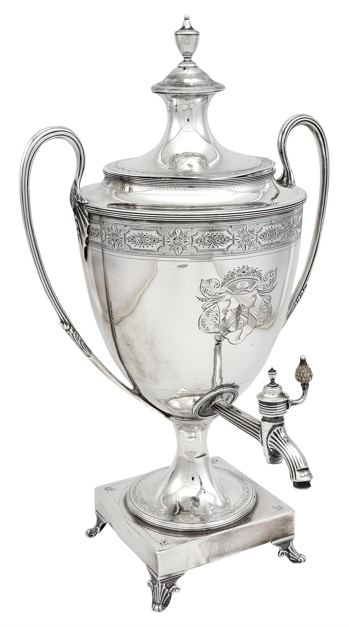 George Iii Sterling Silver Tea Urn