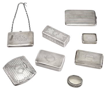 A Collection Of Three .925 Hallmarked Continental Silver Snuff Boxes ...