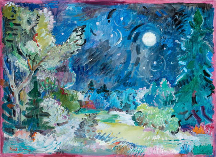 Karl Schrag American, 1912-1995 Bright Night (#2160) on Dec 13, 2022 ...