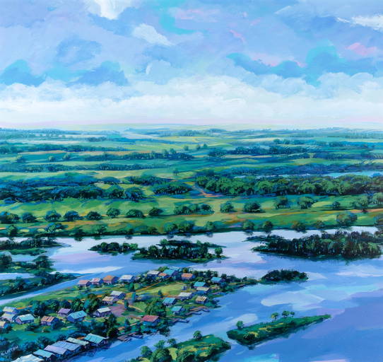 Henri Linton American, b. 1944 Arkansas River #25, 1991 (#2171) on Dec ...