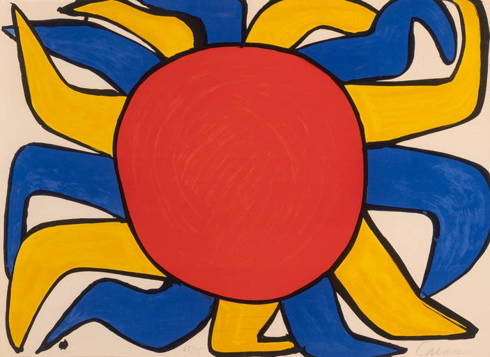 Alexander Calder SUN Color lithograph, from Our Unfinished Revolution ...