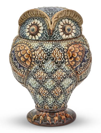 Doulton Lambeth Stoneware Lidded Owl Jar (#0274) on Mar 01, 2023 ...