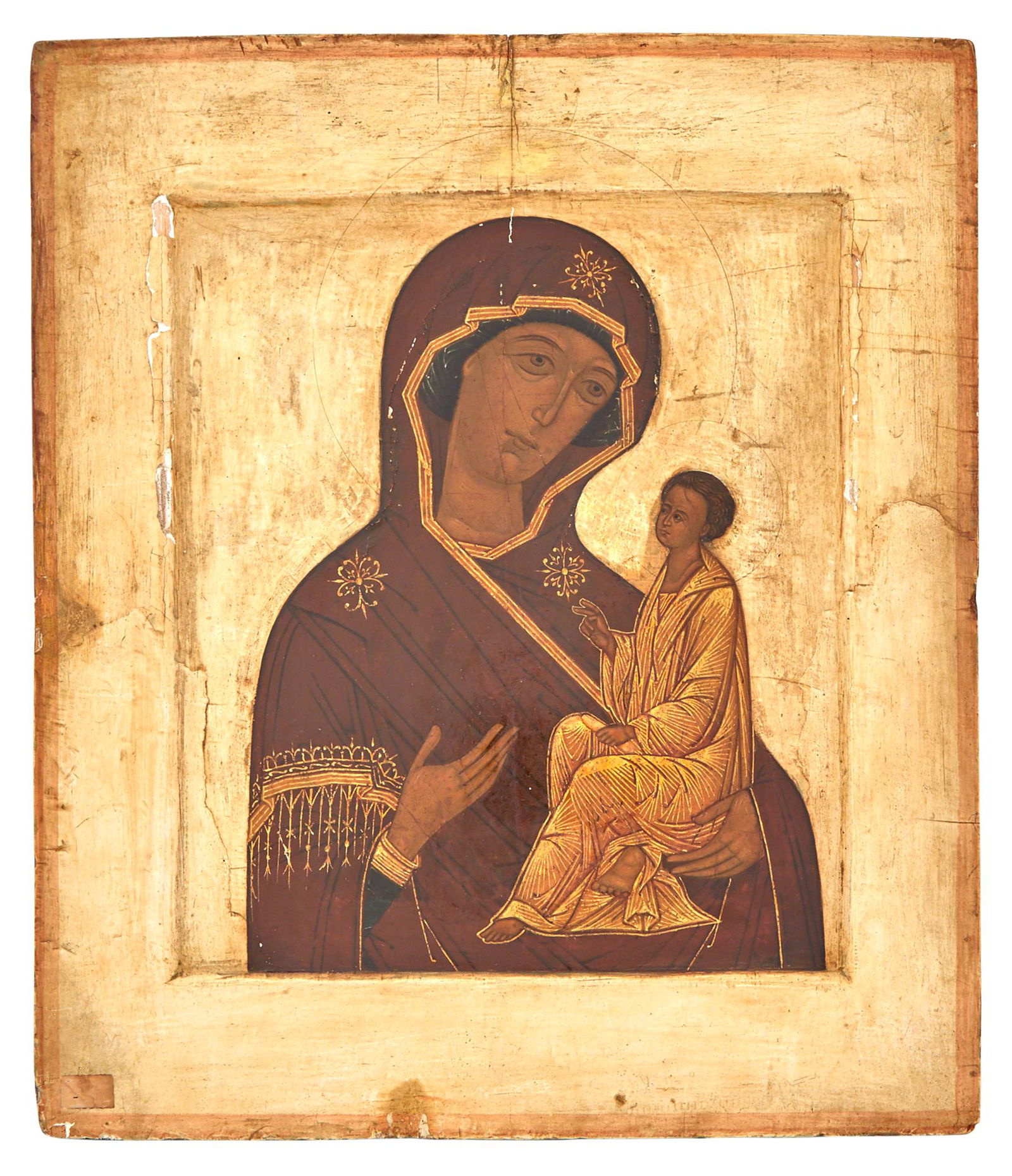 Russian Icon Of The Tikhvin Mother Of God