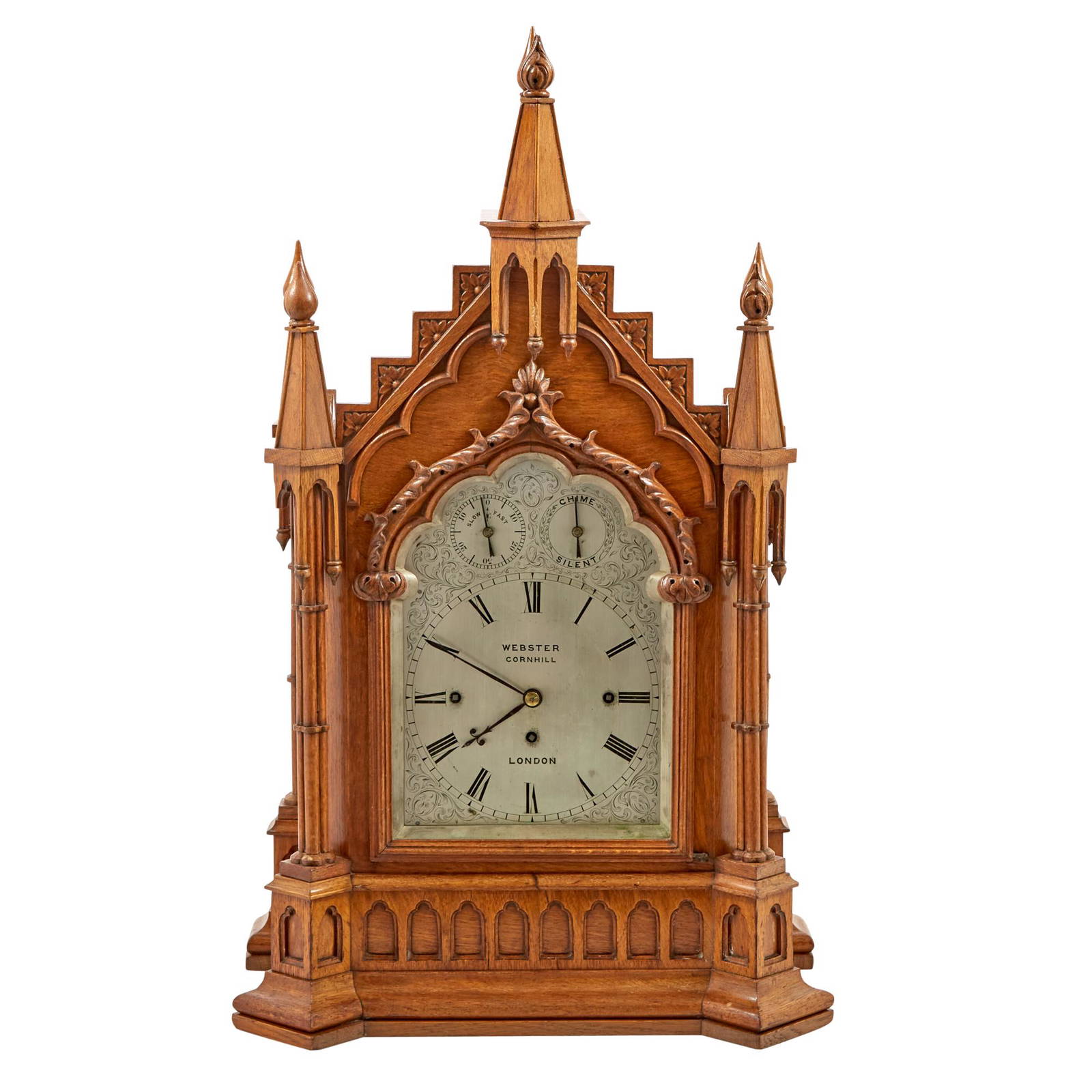 Victorian Gothic Revival Style Carved Oak Mantel Clock Auction