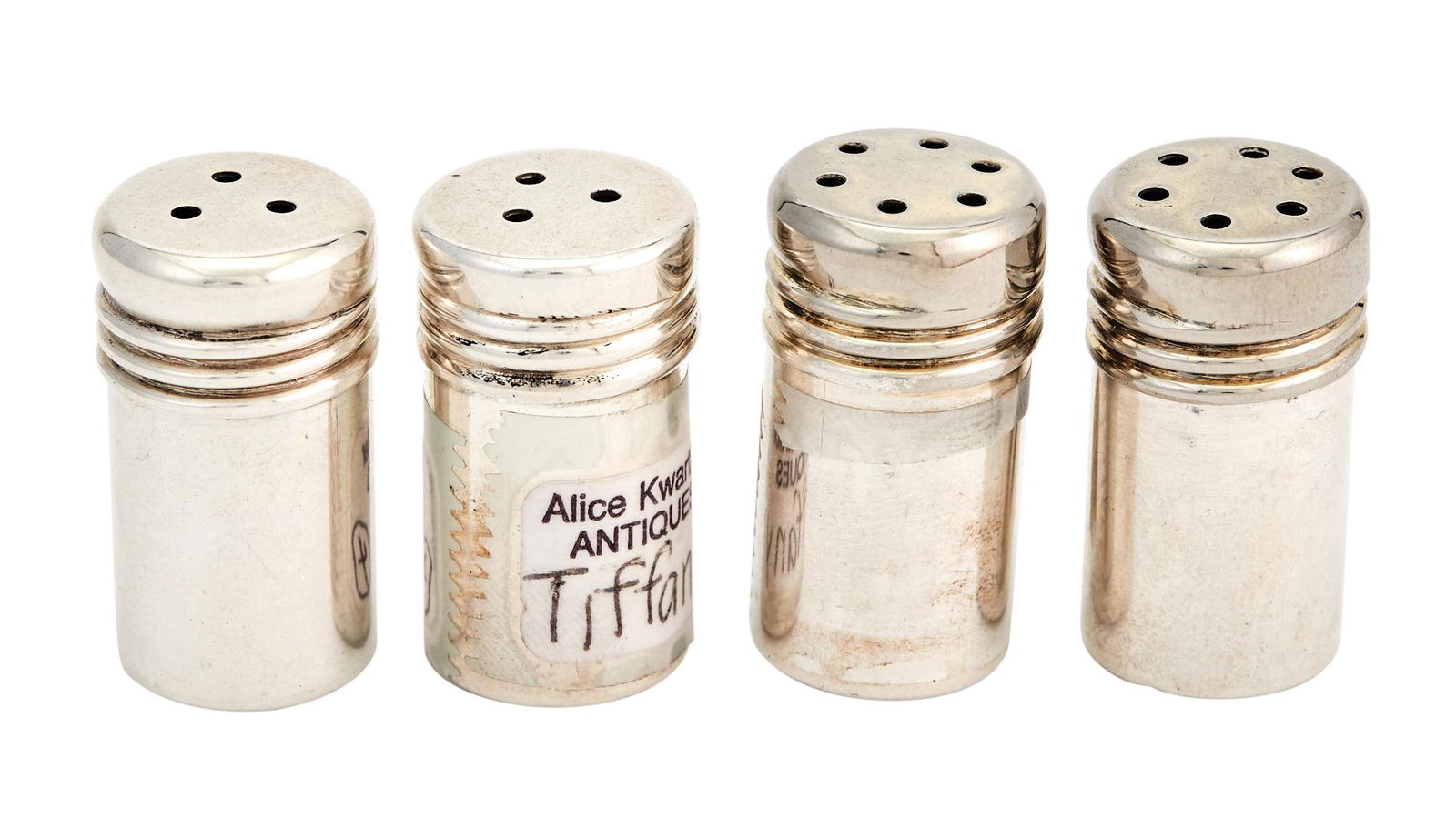 Set Of Four Tiffany & Co. Sterling Silver Individual Salt And Pepper ...