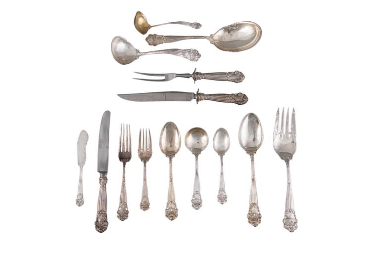 Towle Sterling Silver "georgian" Pattern Flatware Service