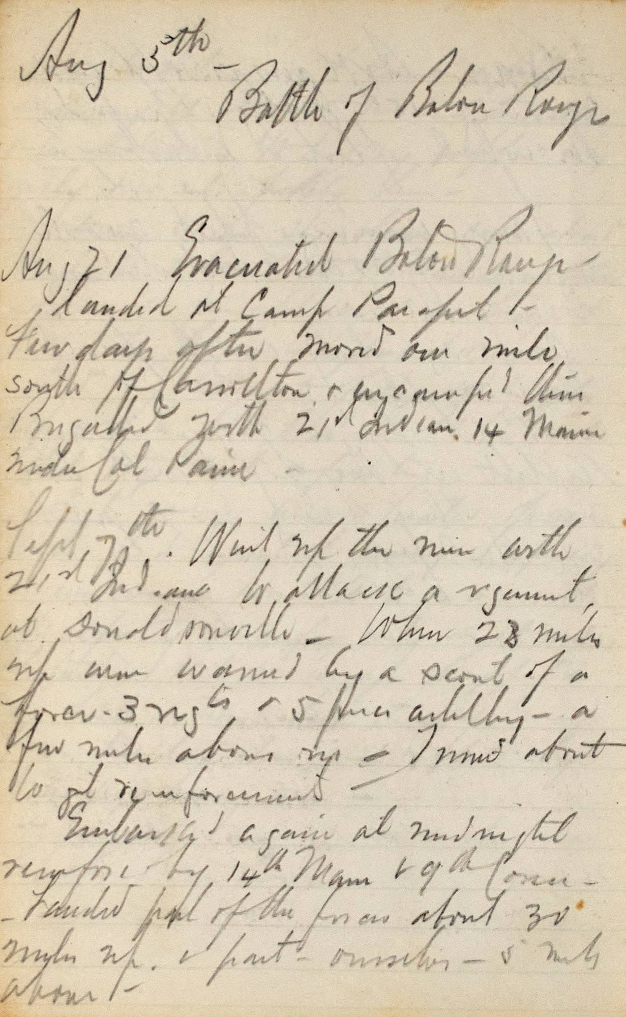 A Civil War Diary With An Account Of The Battle Of Baton Rouge Auction