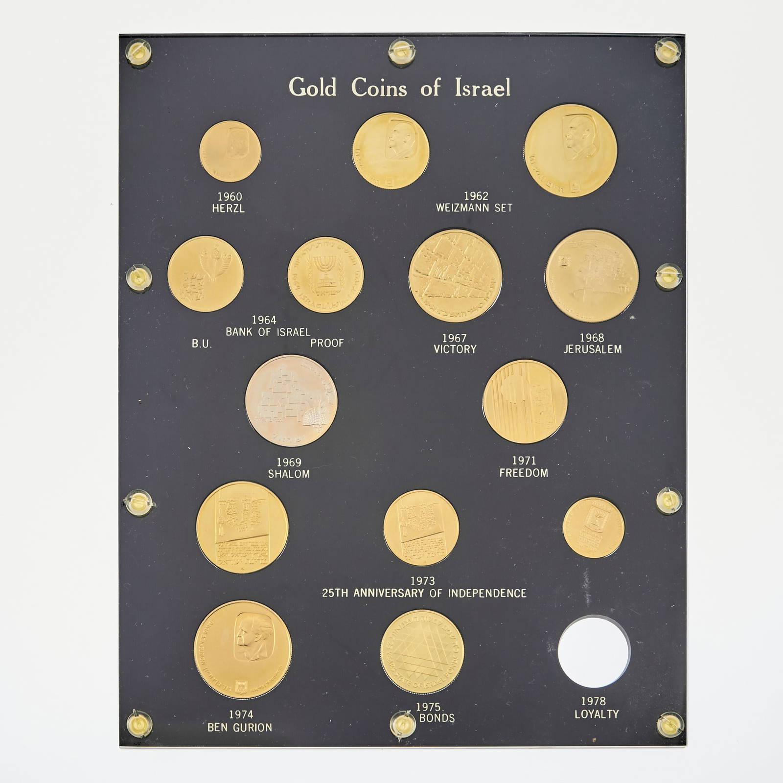 Israel Commemorative Gold Coin Set Auction