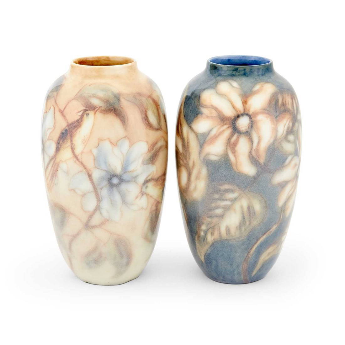 Two Rookwood Pottery Glazed Earthenware Vases Decorated By Jens Jensen ...