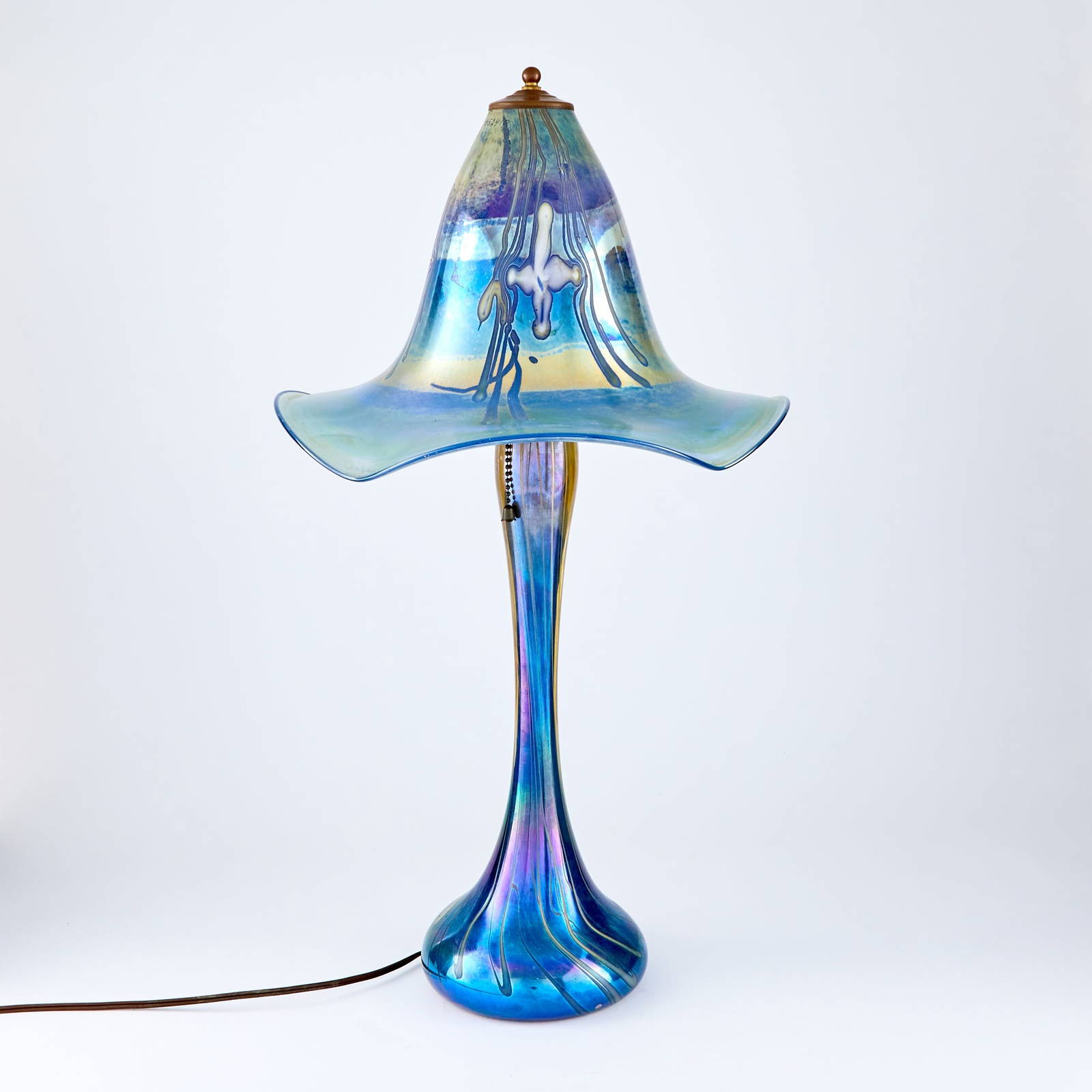 Stephen Fellerman Blown Glass Table Lamp Auction