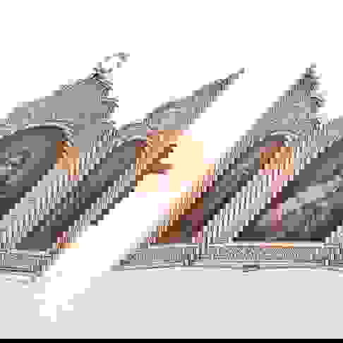 Russian Silver Triptych Icon Auction