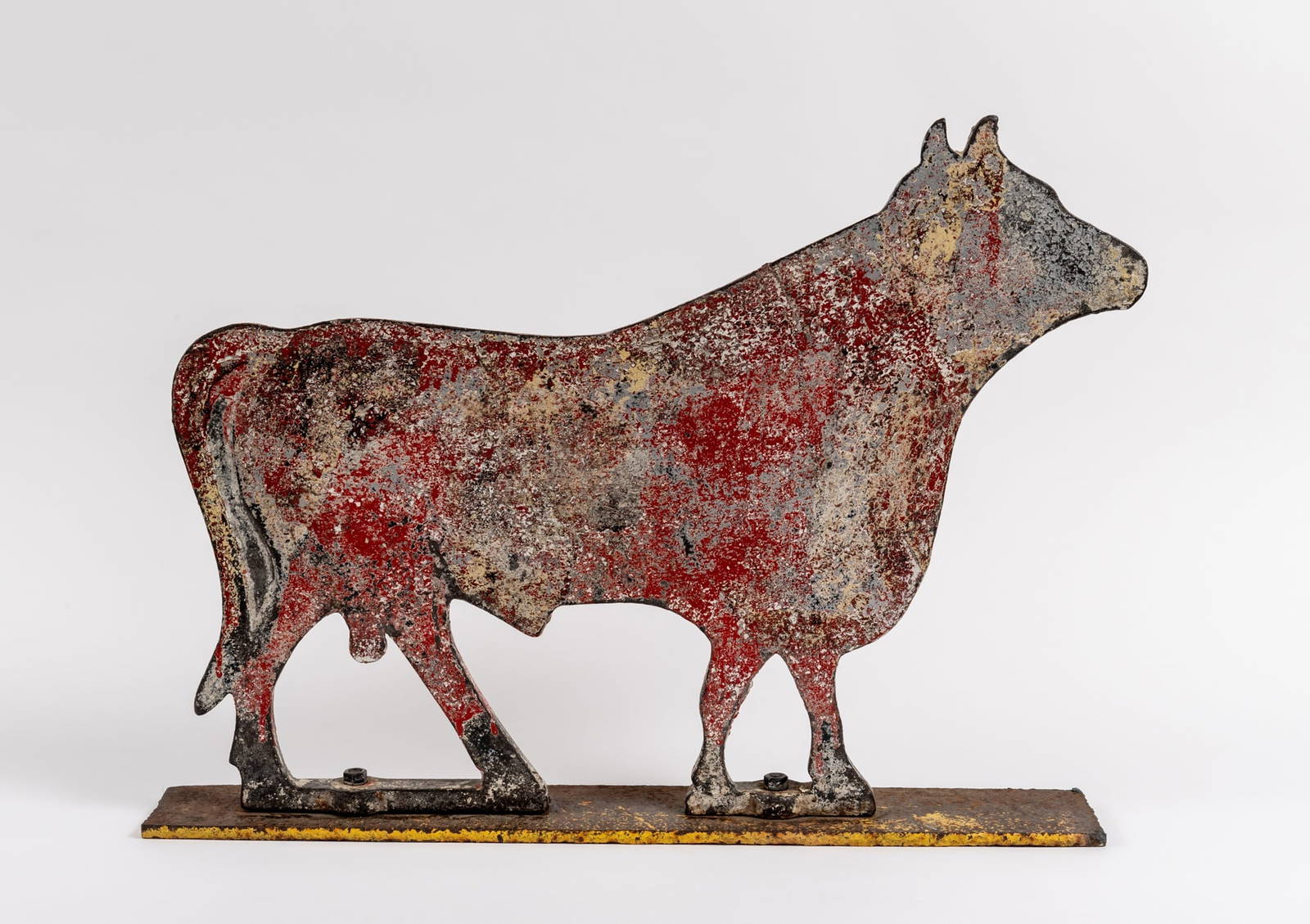 Painted Cast Iron "fairbury Bull" Windmill Weight Auction