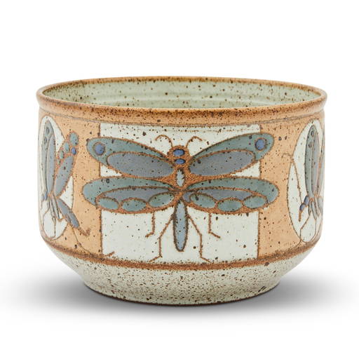 Studio Pottery Dragonfly Painted Ceramic Jardiniere Kurt Wild, 1931 2011