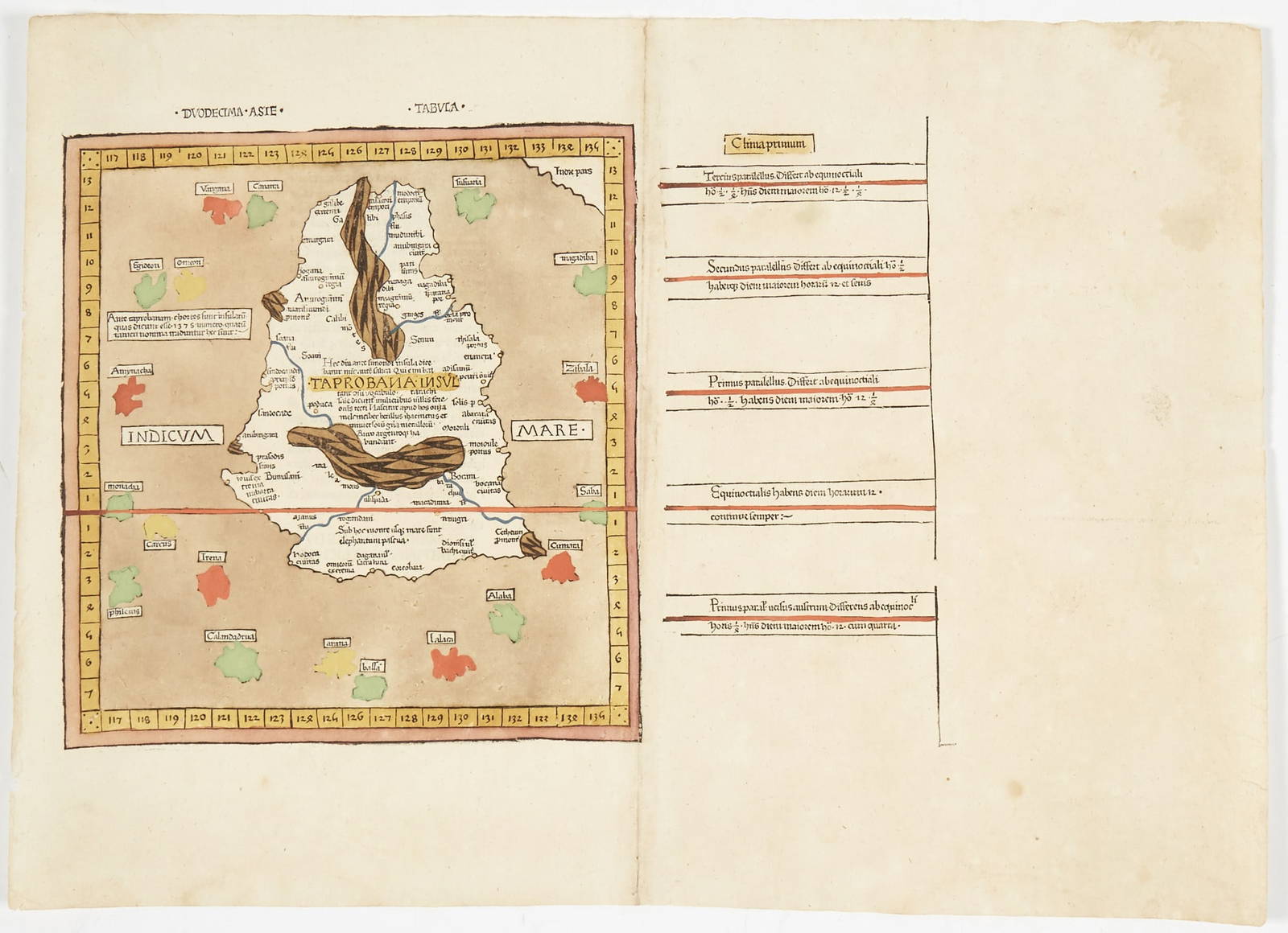 A Map Of Sri Lanka, Called Taprobana, From The 1486 Ulm Ptolemy Auction