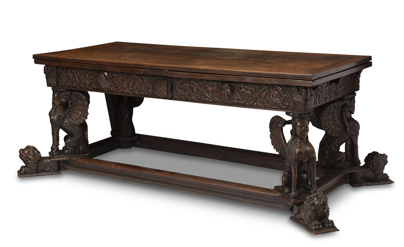 Elizabethan Oak Draw-leaf Table Auction