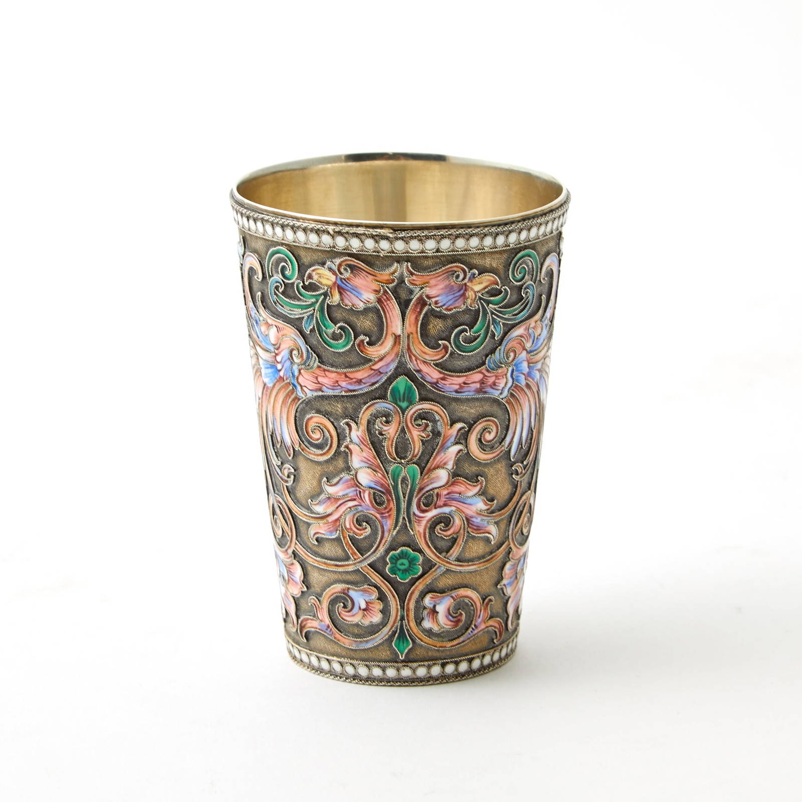 Russian Silver-gilt And Cloisonné Enamel Beaker Auction