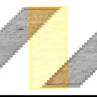 1859 Needlework Sampler Auction