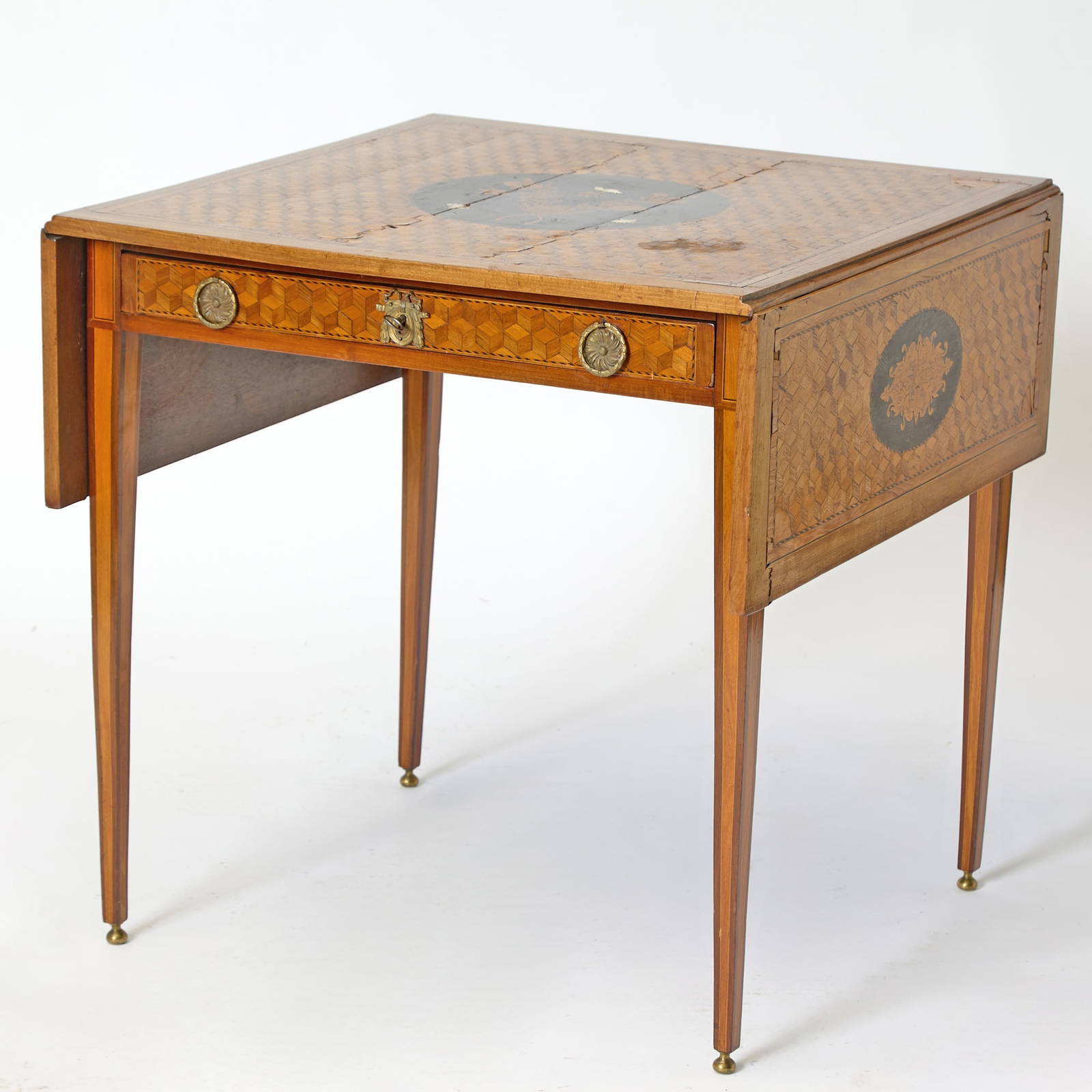 Neoclassical Parquetry And Marquetry Inlaid Breakfast Table 19th ...