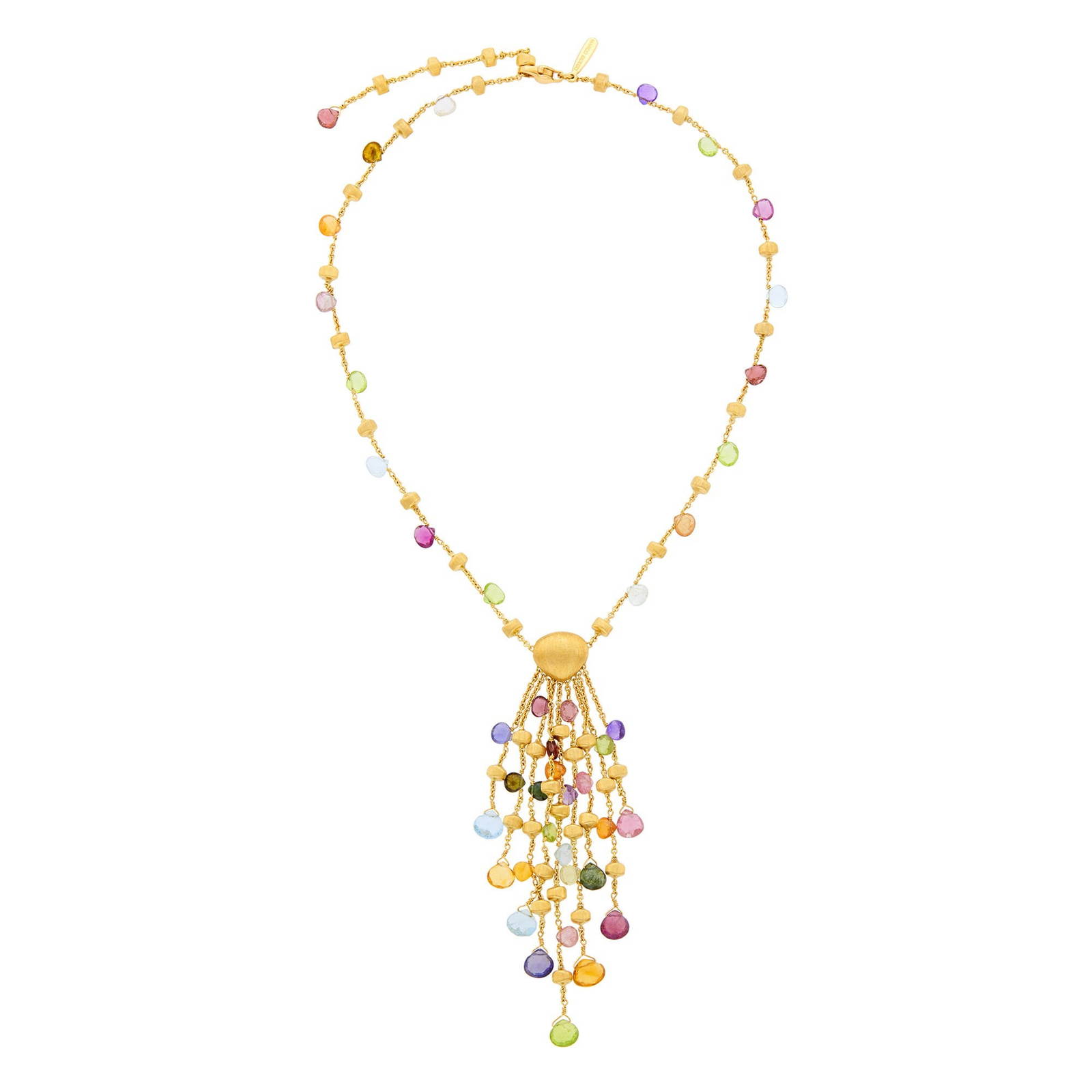 Marco Bicego Gold And Colored Stone Briolette Fringe Chain Necklace Auction
