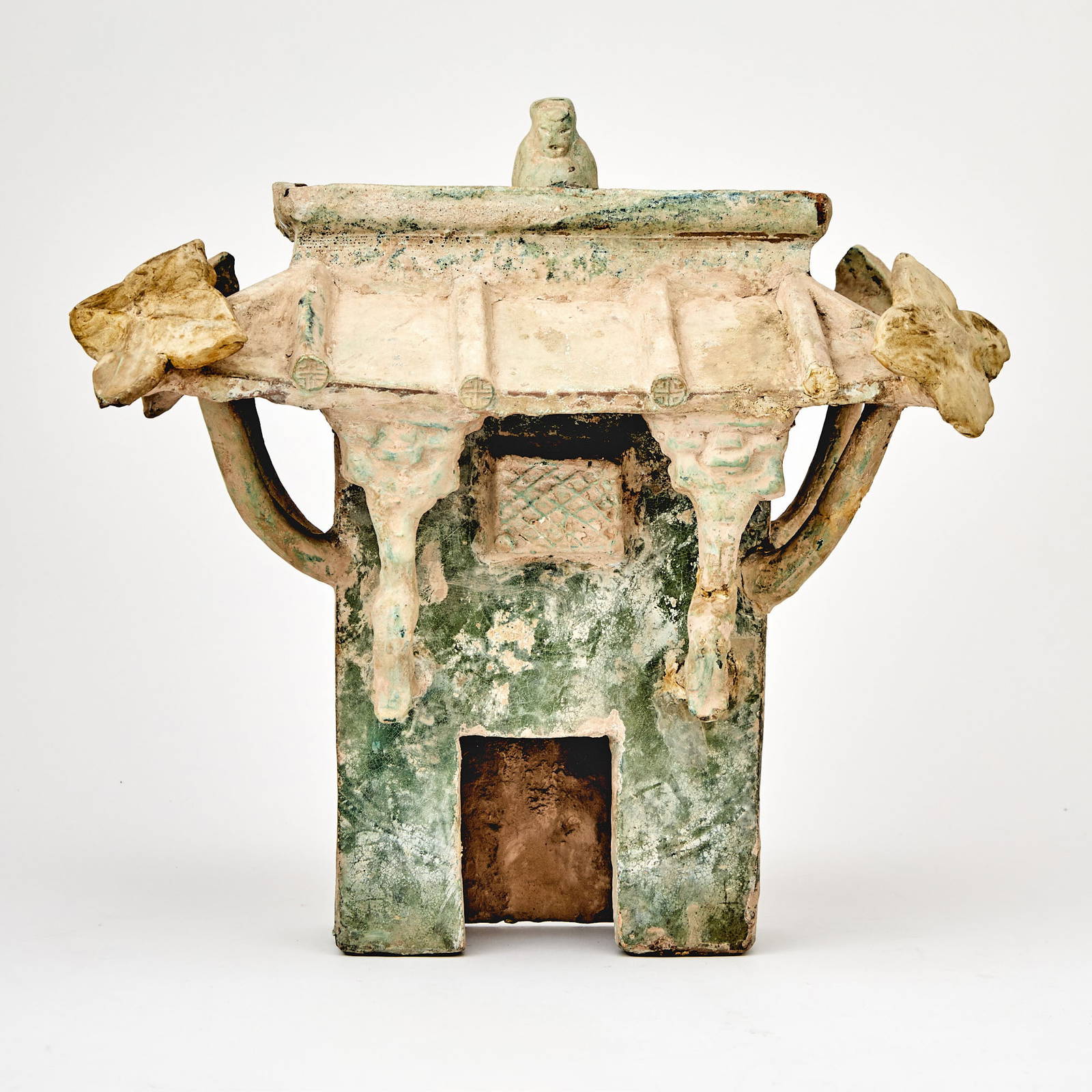 A Chinese Pottery Model Of A Watchtower Han Dynasty Auction