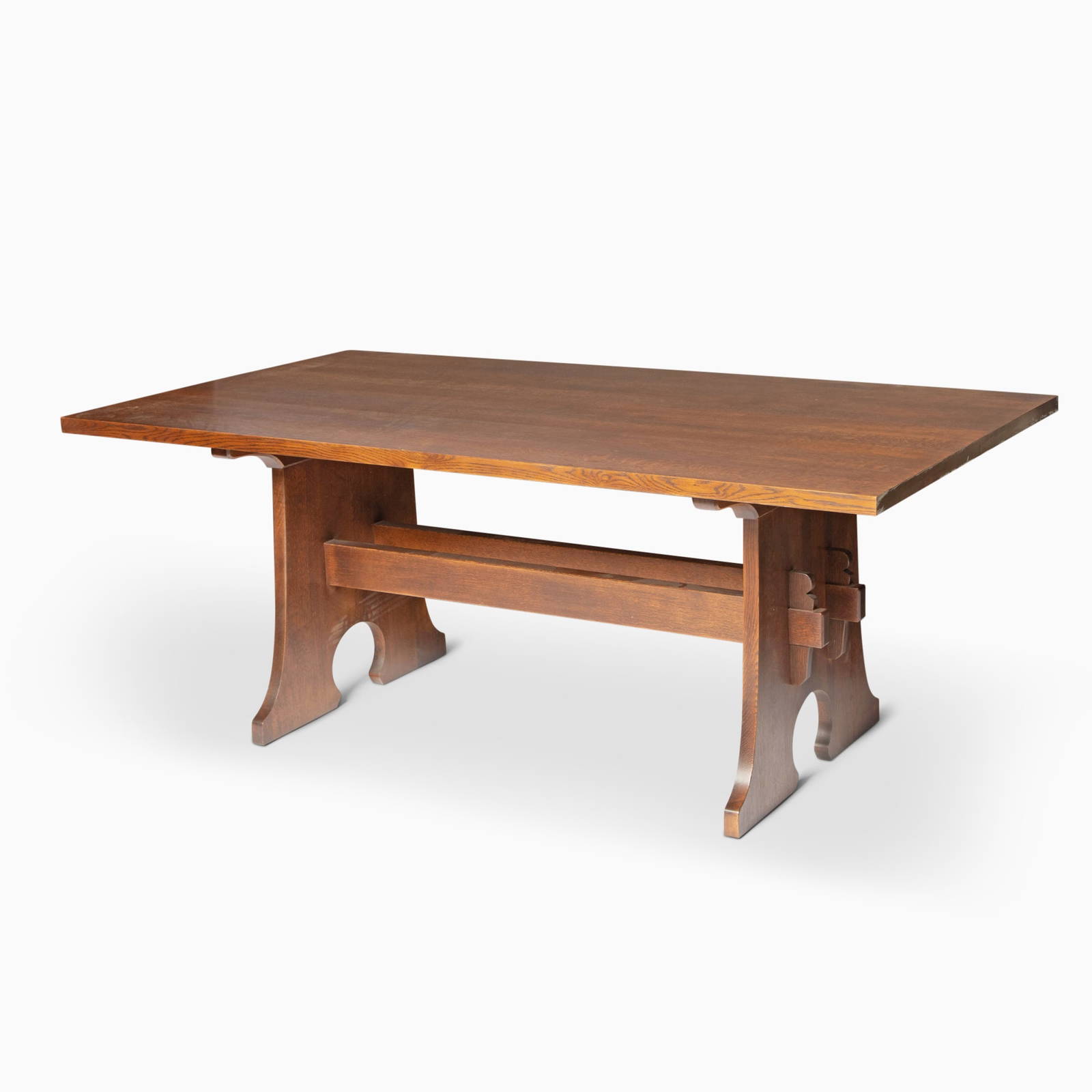 Audi Stickley Arts And Crafts Style Oak Dining Table Auction