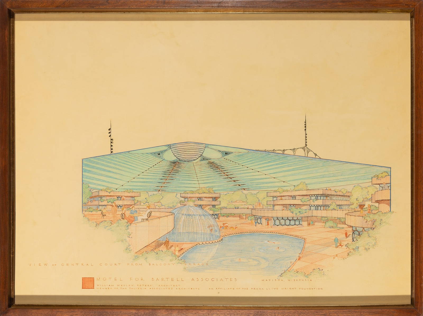 Two Drawings By William Wesley Peters Of Taliesin Associated Architects ...
