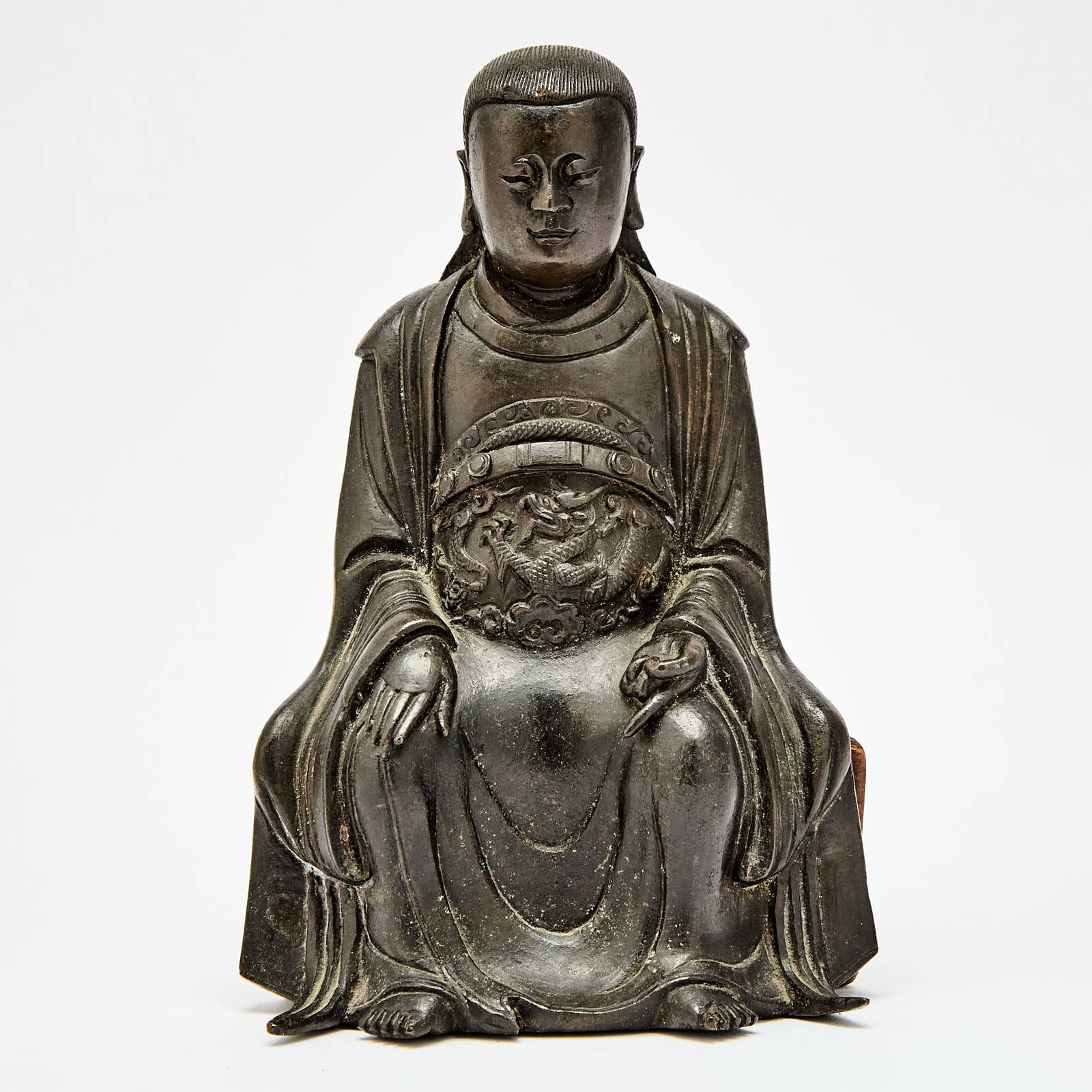 A Chinese Cast Bronze Figure Of Zhenwu Ming Dynasty Auction