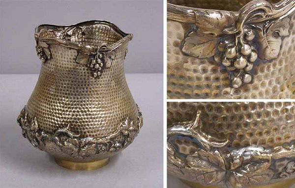 Galmer Sterling Silver Vase Of Baluster Form, Dec