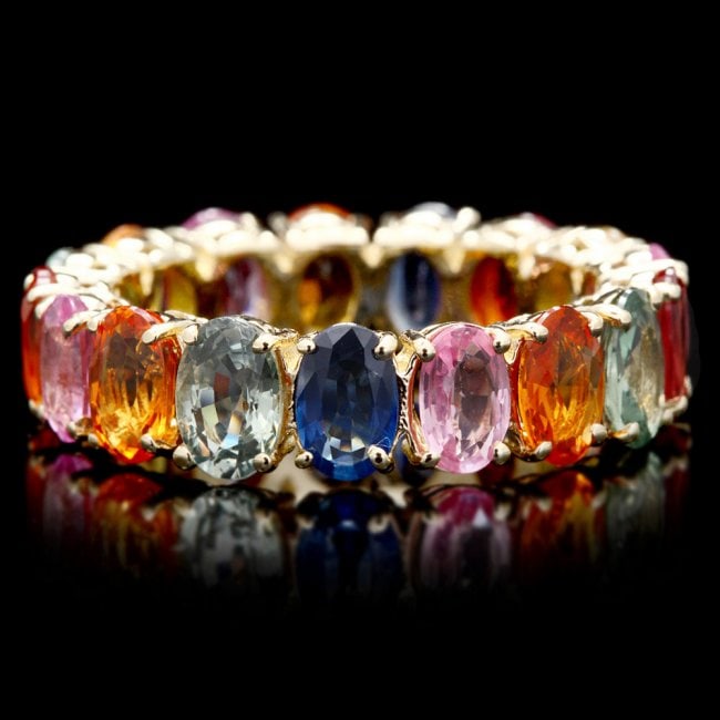 14k Yellow Gold 9.00ct Sapphire Ring Auction