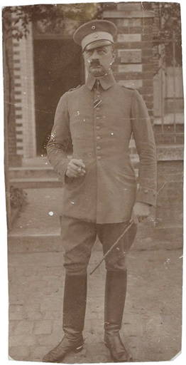 1915 Wwi German Pilot Photo Uniform,riding Crop Roden