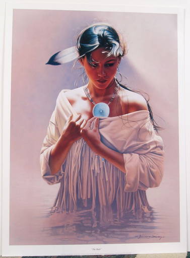 Lrg S/n Print Lawrence Starkey Sensual Indian Princess