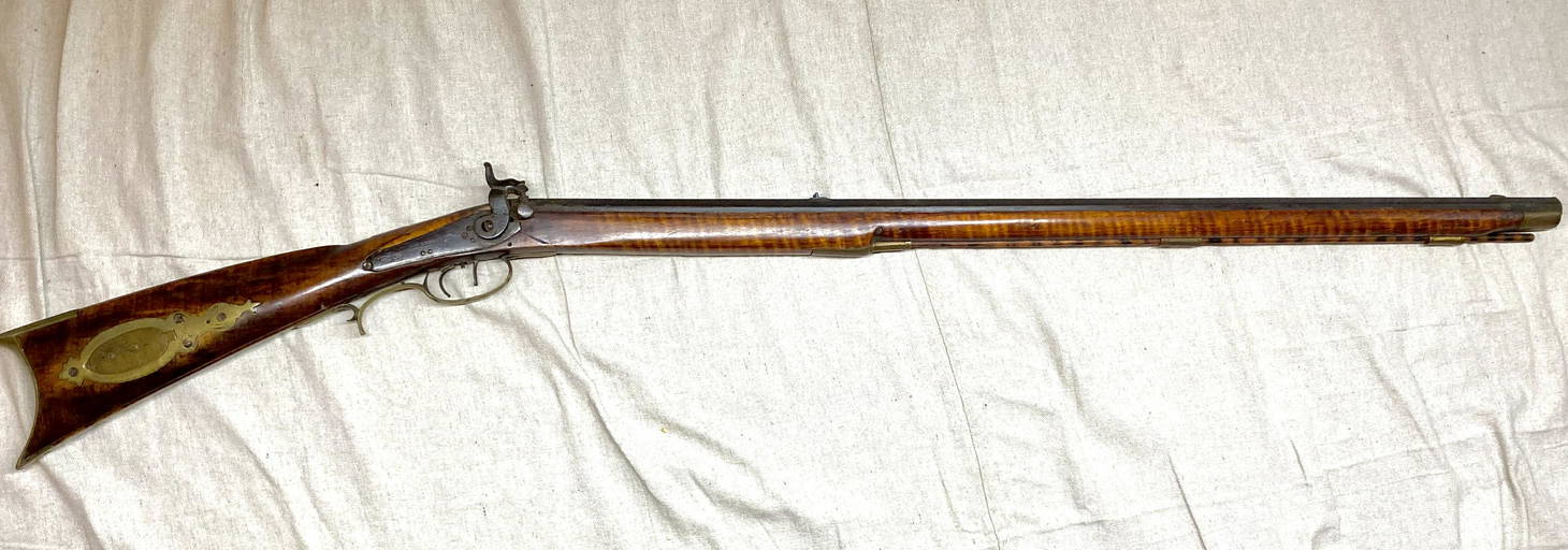 Kentucky Percussion Muzzle Loader Rifle By H.e. Leman