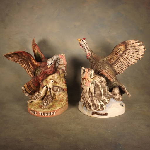 2 Wild Turkey Porcelain Decanters