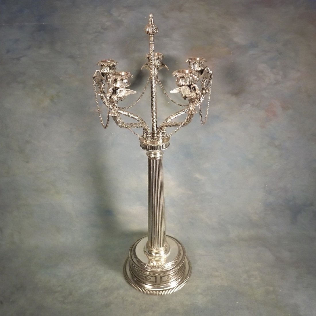 Silver Plate Bombay Co. Candelabra 25" tall