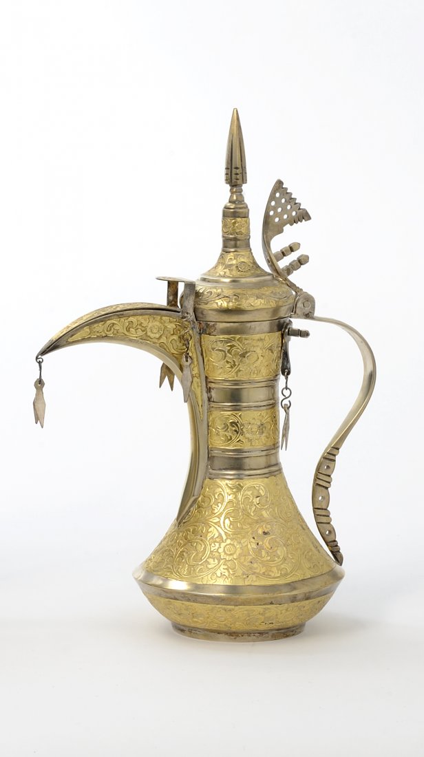 Ornately engraved dallah (Arabic Coffee Pot). Oman.
