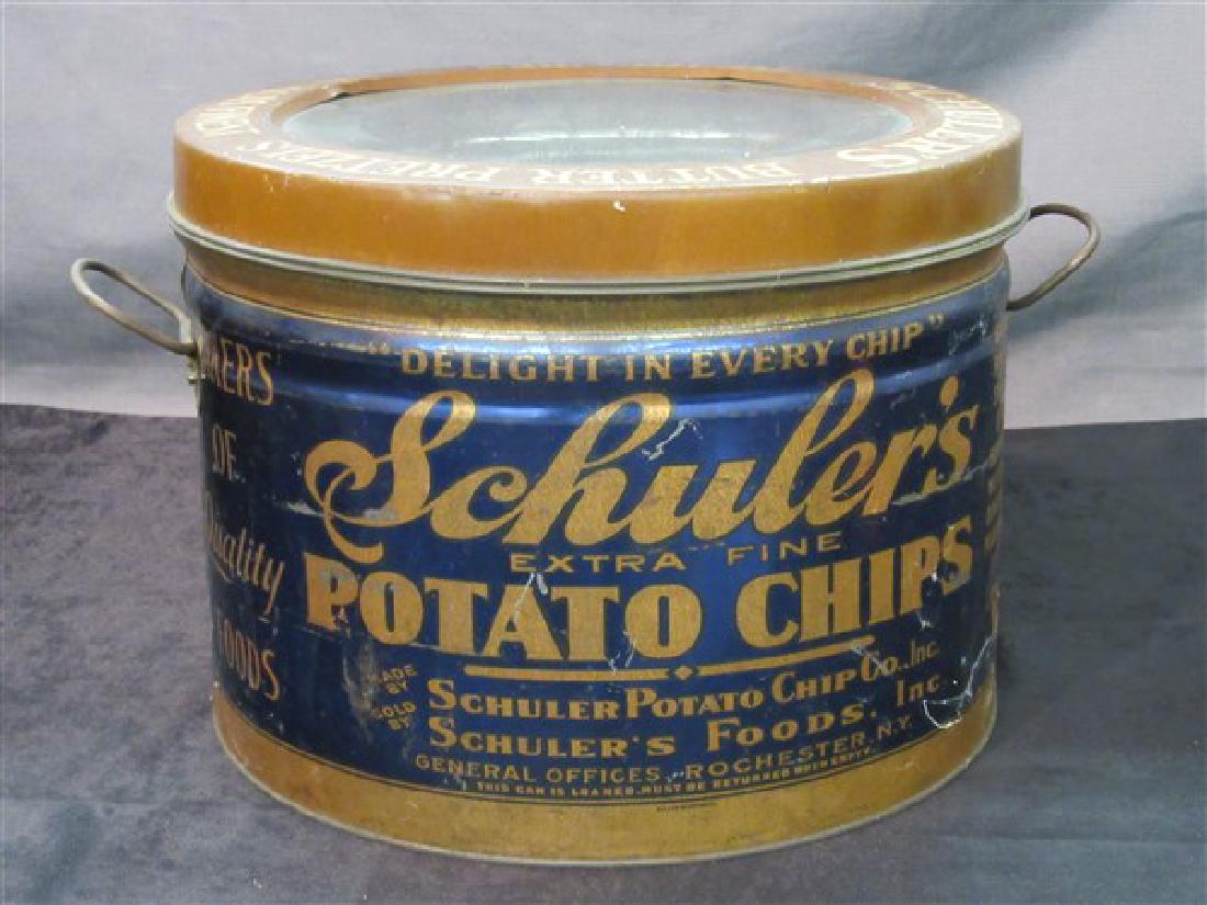Vintage Schuler's Potato Chip Advertising Tin - Feb 26, 2018 | Flannery ...
