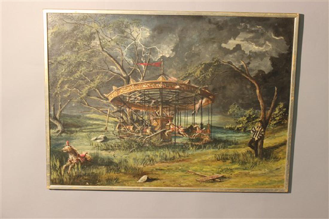 Randolph Johnson, Wrecked Merry Go Round Oil Painting - Feb 25, 2019 ...